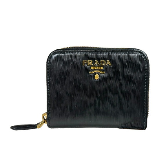 Prada | Bags | Prada Leather Coin Case Black | Poshmark